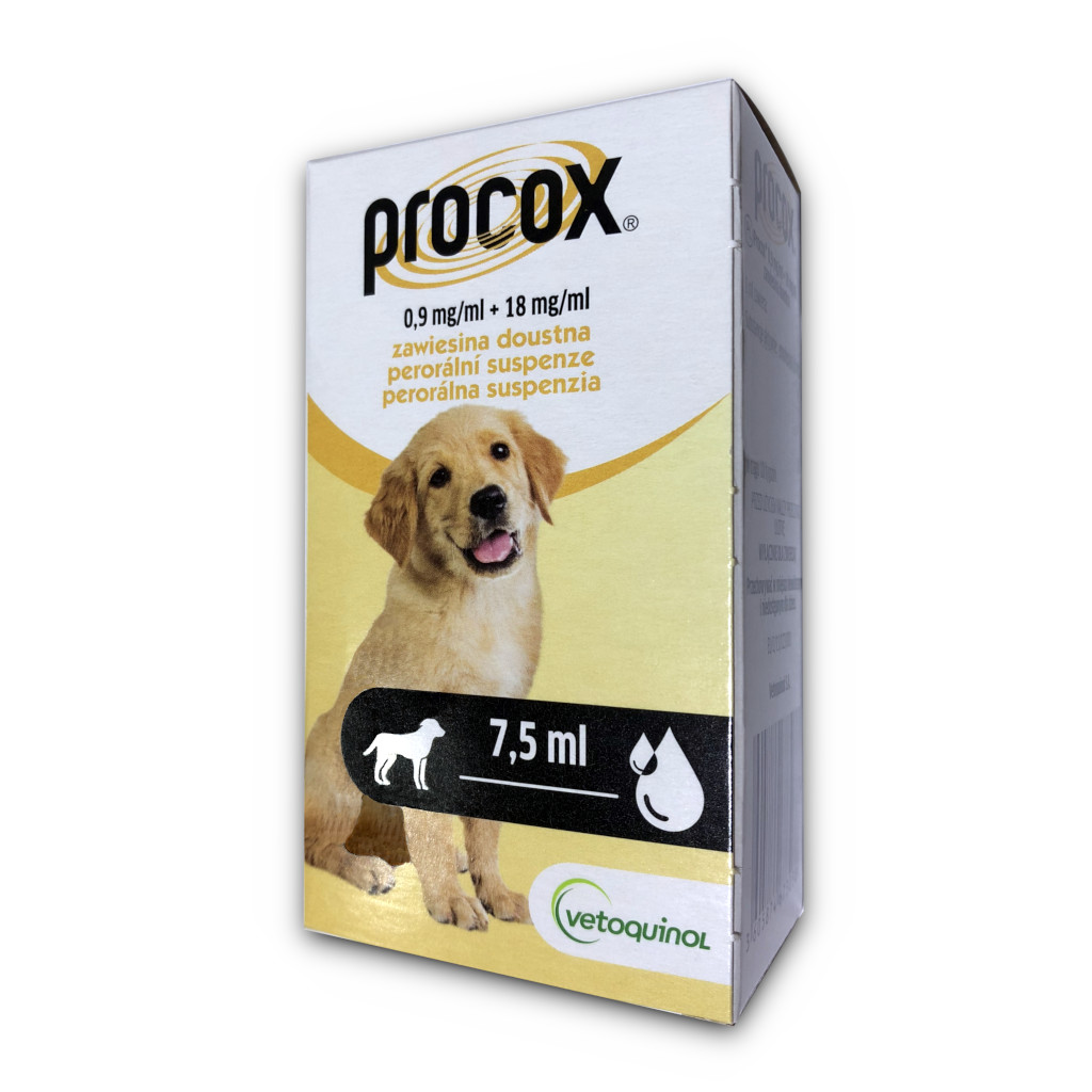 Procox 0,9 mg/ml + 18 mg/ml zawiesina doustna dla psów | Vetoquinol
